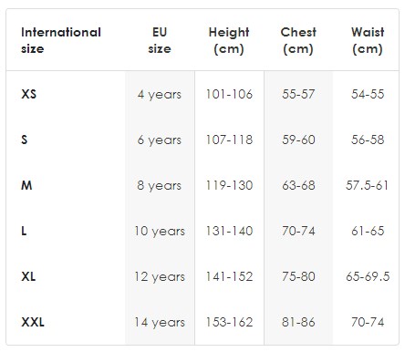 Mérettáblázat márkánként - Decathlon
